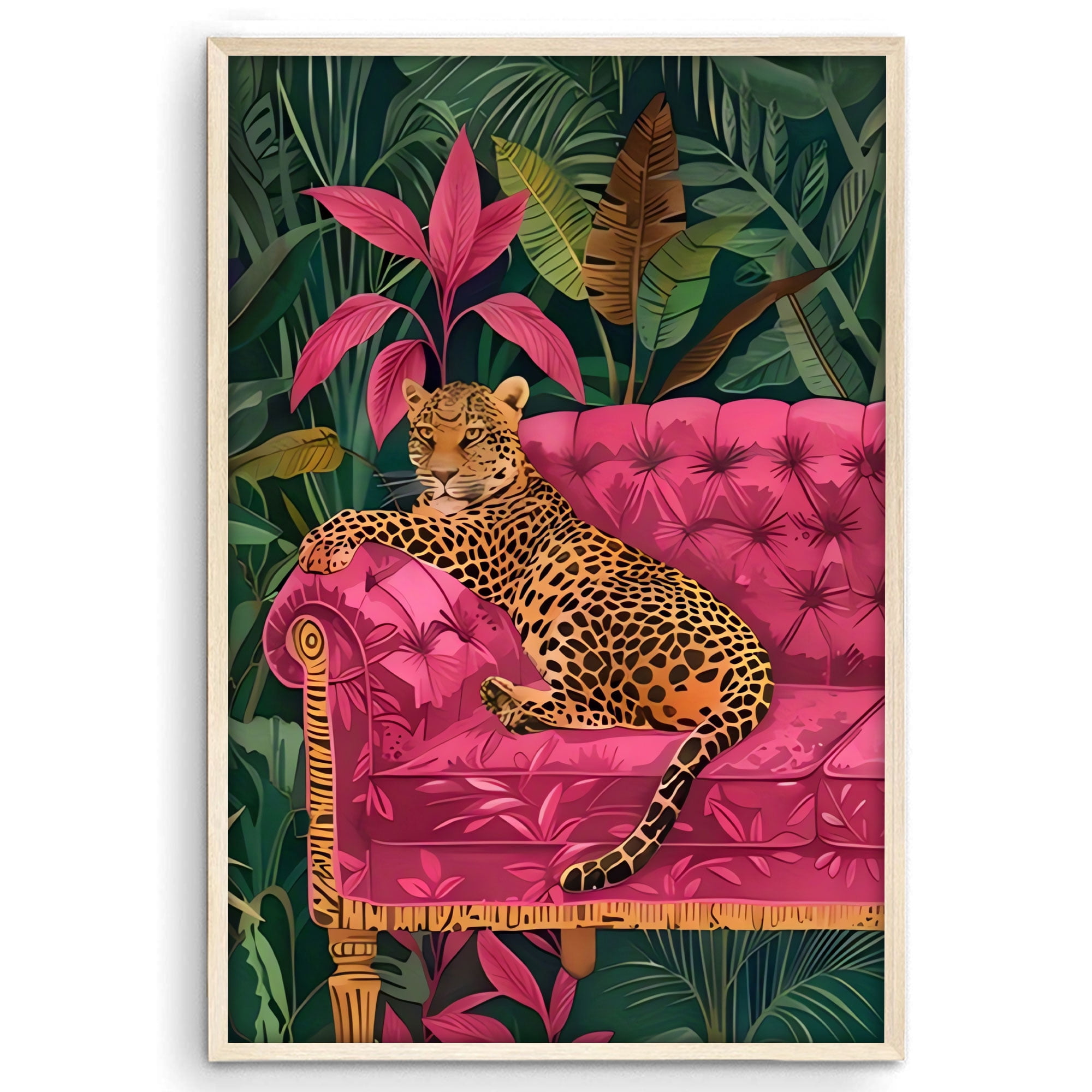 Eastern Print Leopard Art Poster - Bold Maximalist Animal Wall Art For ...