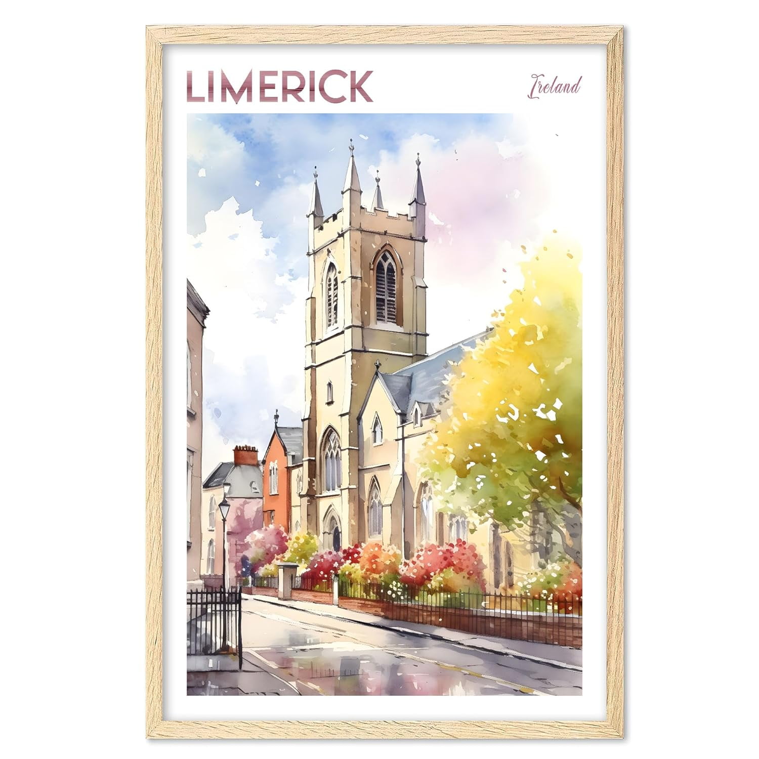Eastern Print Limerick Poster, Ireland Poster, Limerick Wall Art ...