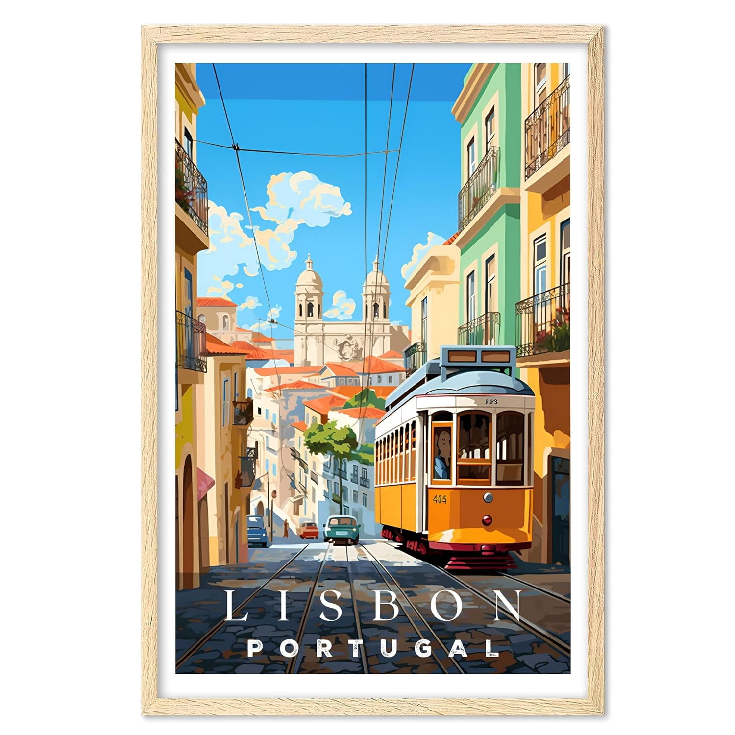 Eastern Print Lisbon Poster, Portugal Poster, Lisbon Wall Art, Vintage ...