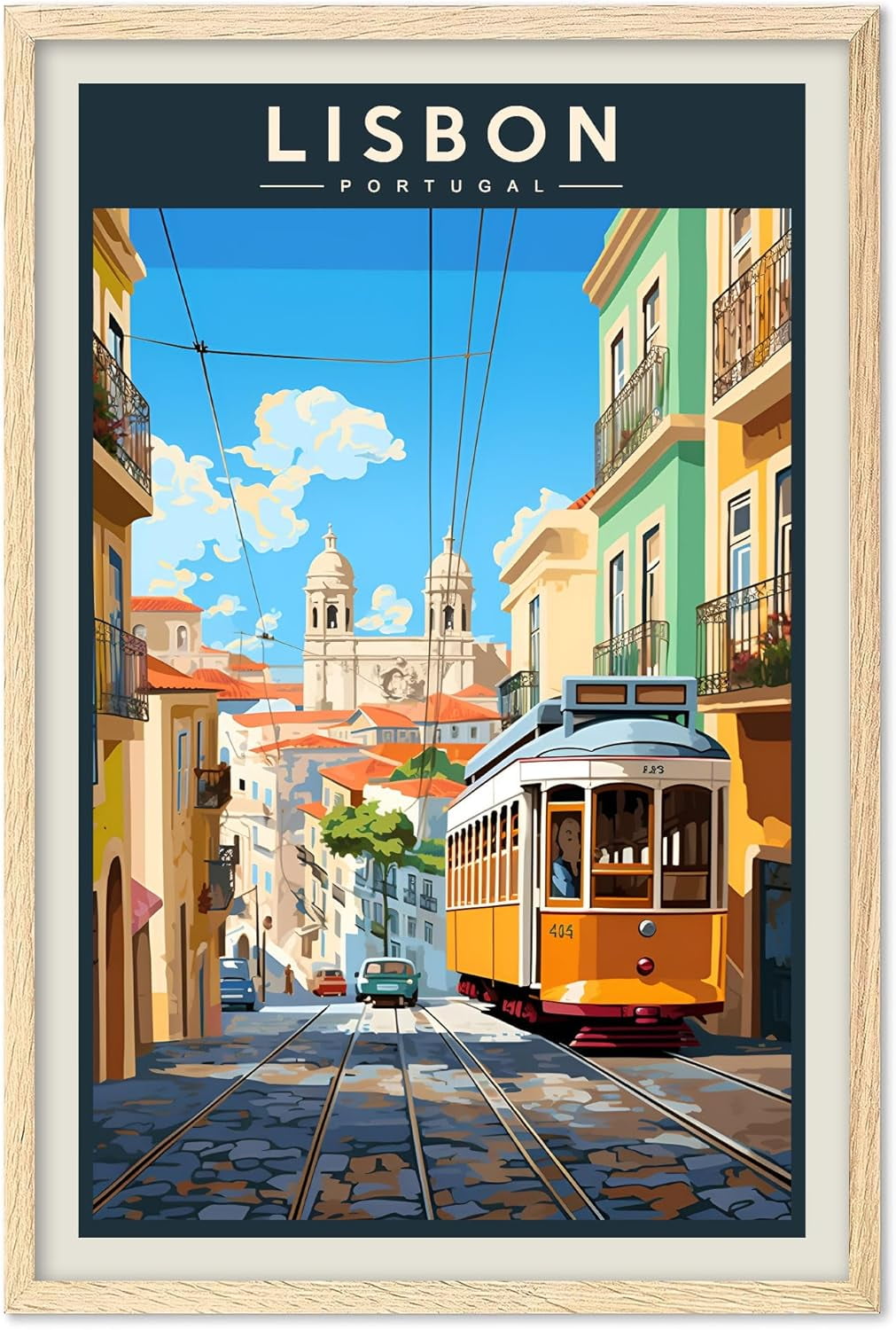 Eastern Print Lisbon Poster, Portugal Poster, Lisbon Wall Art, Vintage ...