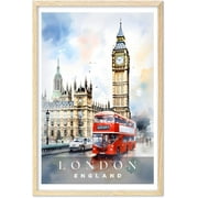 London Red Bus Poster