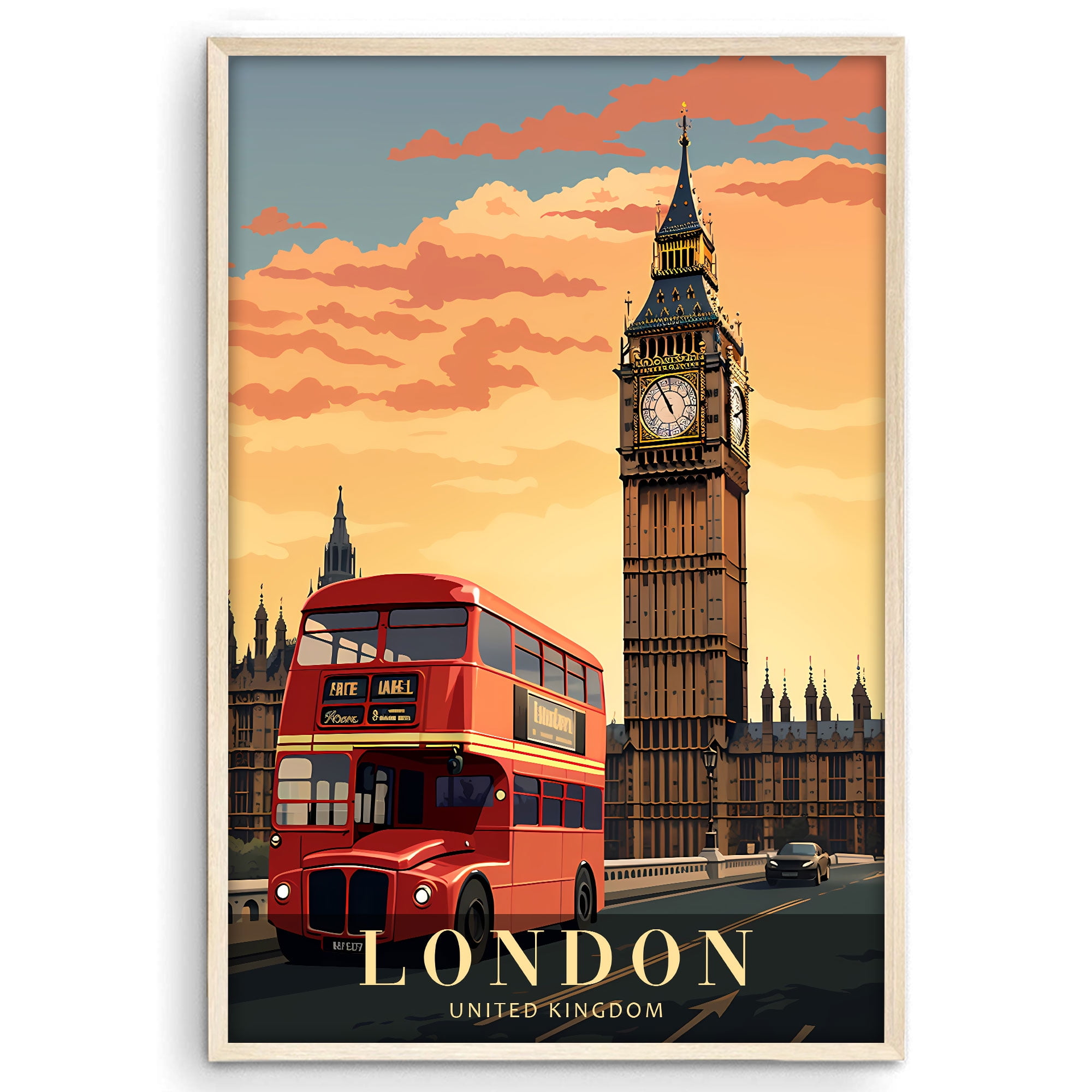 Eastern Print London Poster, Travel Poster, City Prints Wall Decor ...