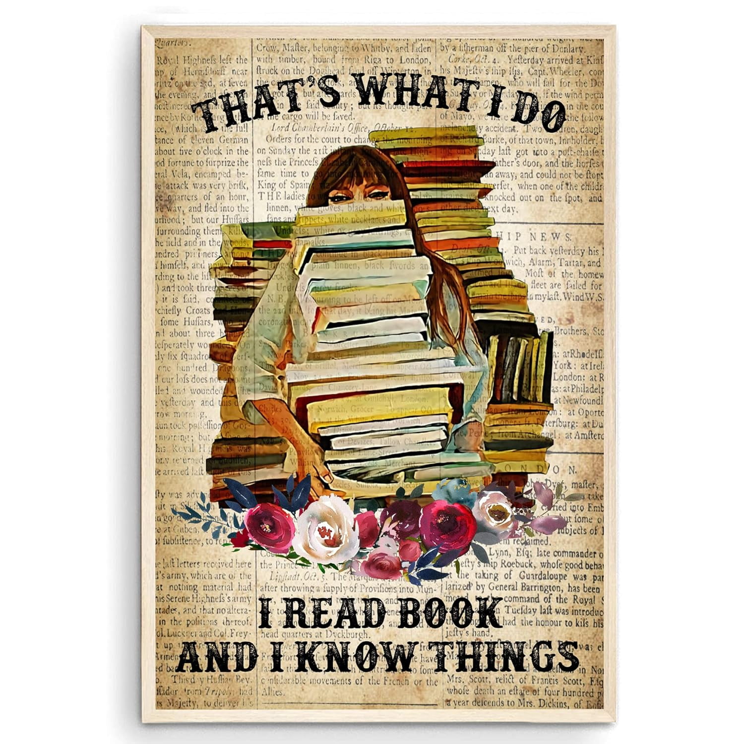 Eastern Print Love Reading Book Poster, That's What I Do I Read Book ...