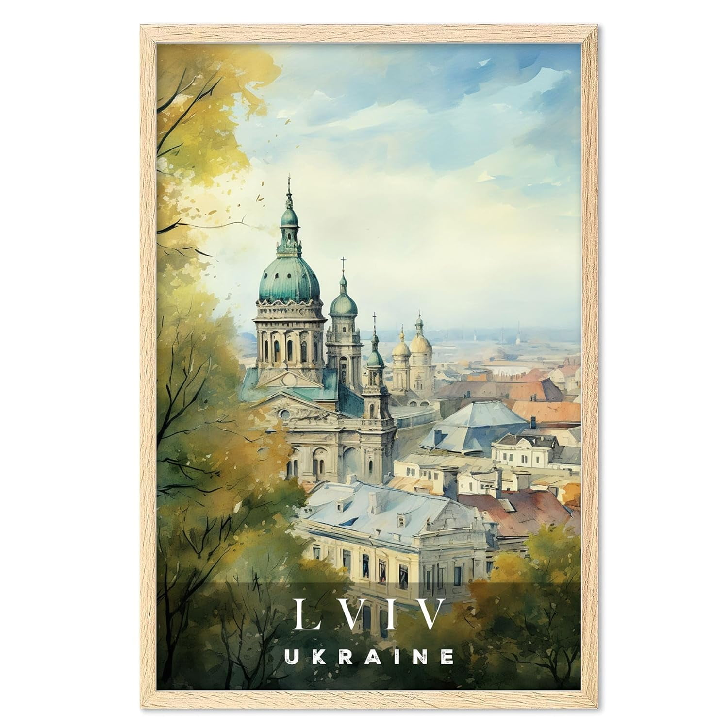 Eastern Print Lviv Poster, Ukraine Poster, Ukraine Wall Art, Vintage Travel Poster, City Wall ...