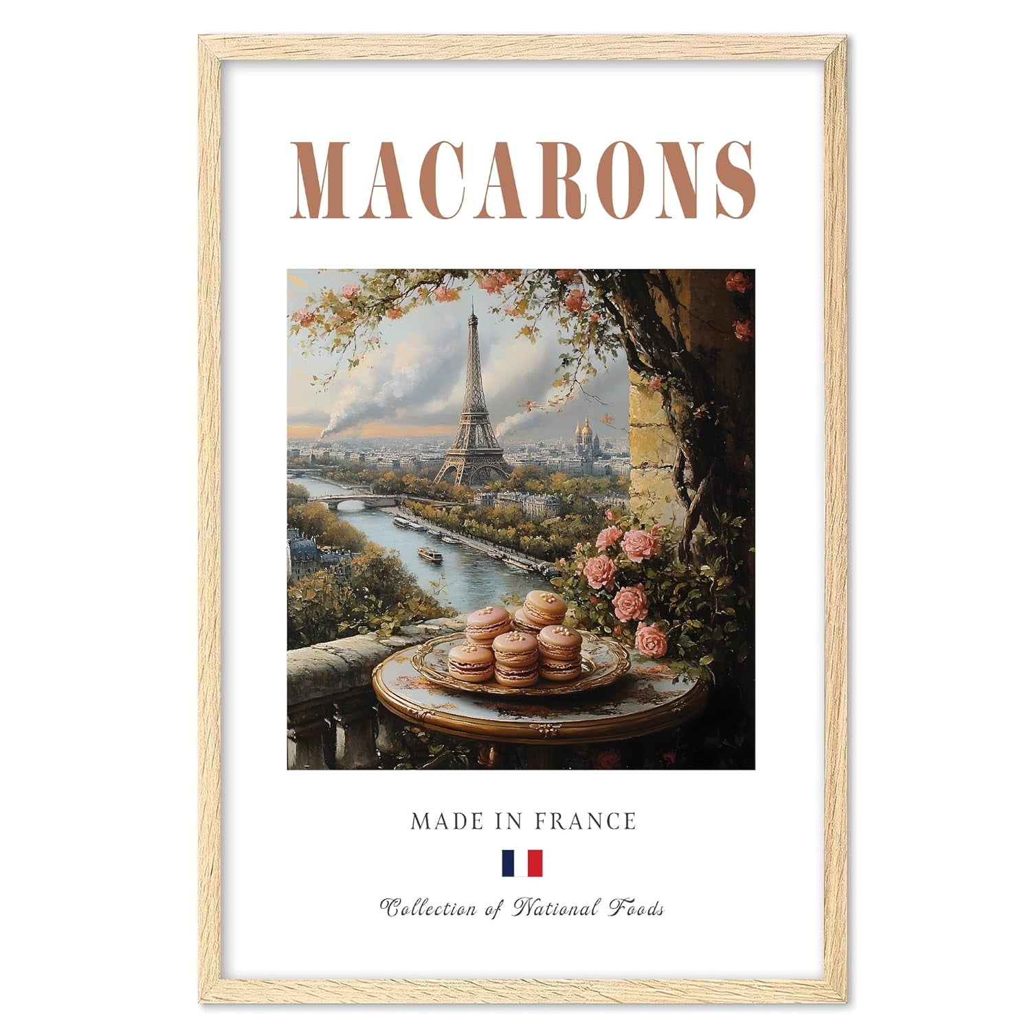 Eastern Print Macarons Poster, Food Wall Art, France Food Print, Modern ...
