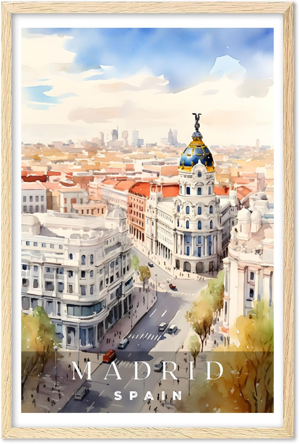 Eastern Print Madrid Poster, Spain Poster, Madrid Wall Art, Vintage ...