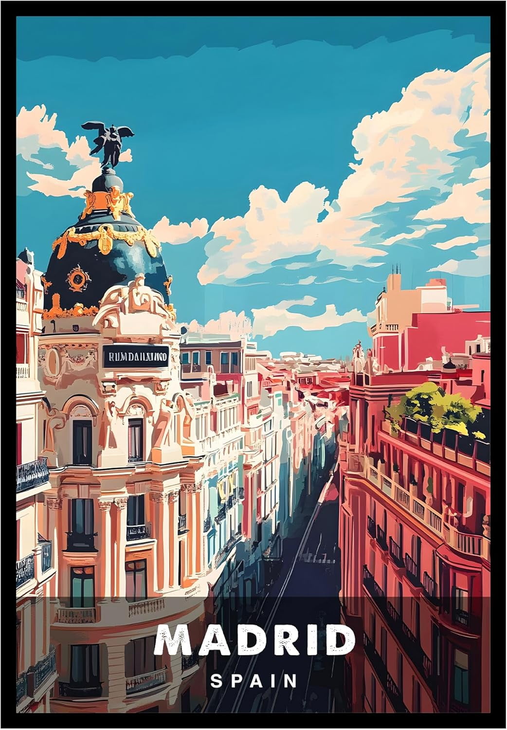 Eastern Print Madrid Poster, Spain Poster, Madrid Wall Art, Vintage ...