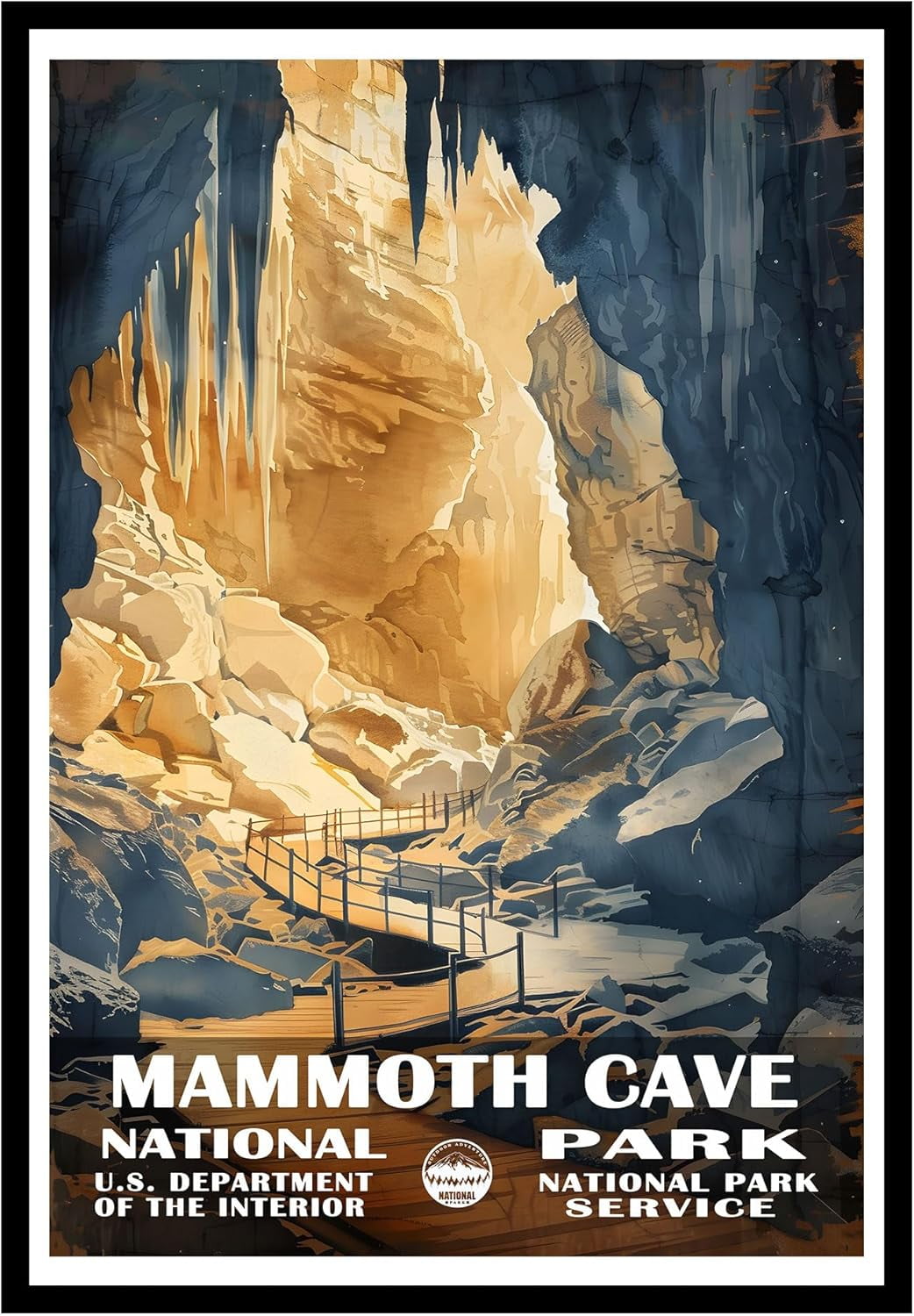 Eastern Print Mammoth Cave National Park Wall Art, National Parks ...