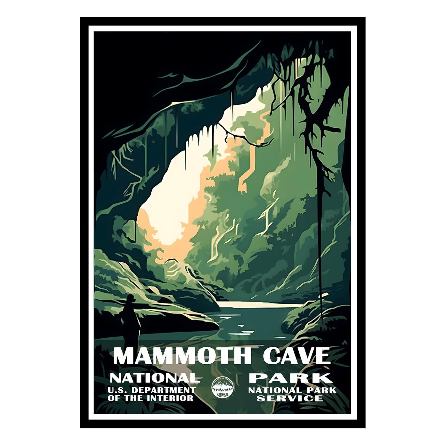 Eastern Print Mammoth Cave National Park Poster, Mammoth Cave National ...