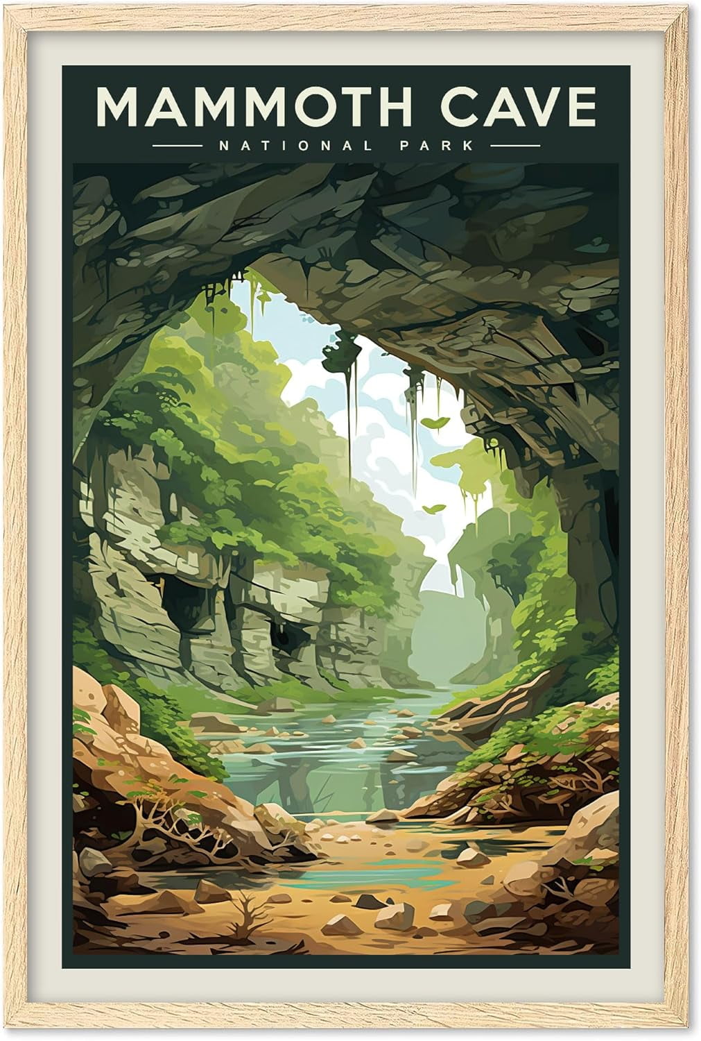 Eastern Print Mammoth Cave National Park Poster, Vintage Travel Poster ...