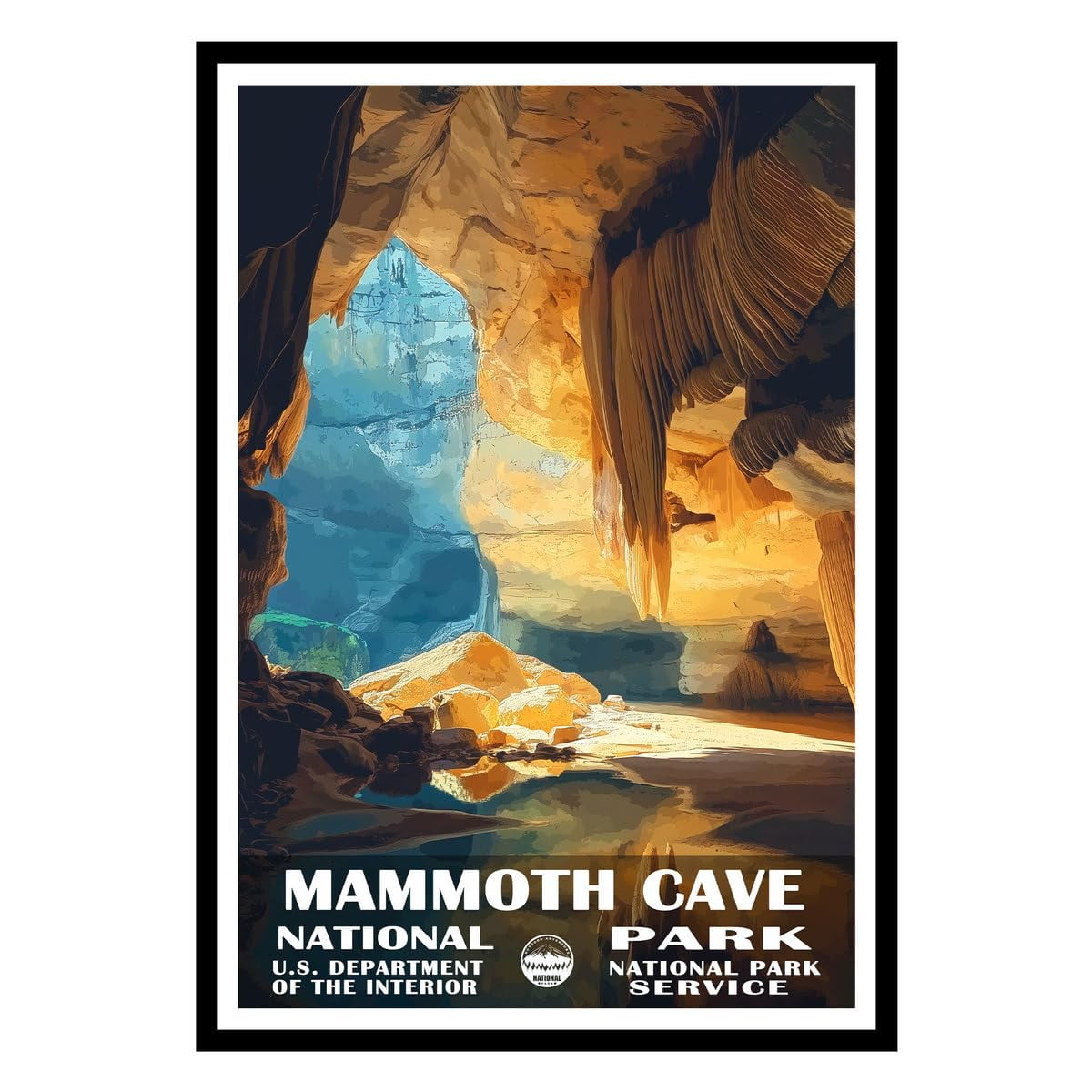 Eastern Print Mammoth Cave Poster, Mammoth Cave National Park Poster ...