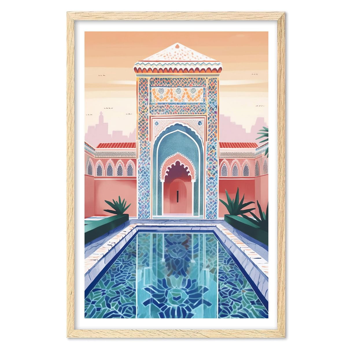 Eastern Print Marrakech Art Print, Morocco Art Print, Medersa Ben ...