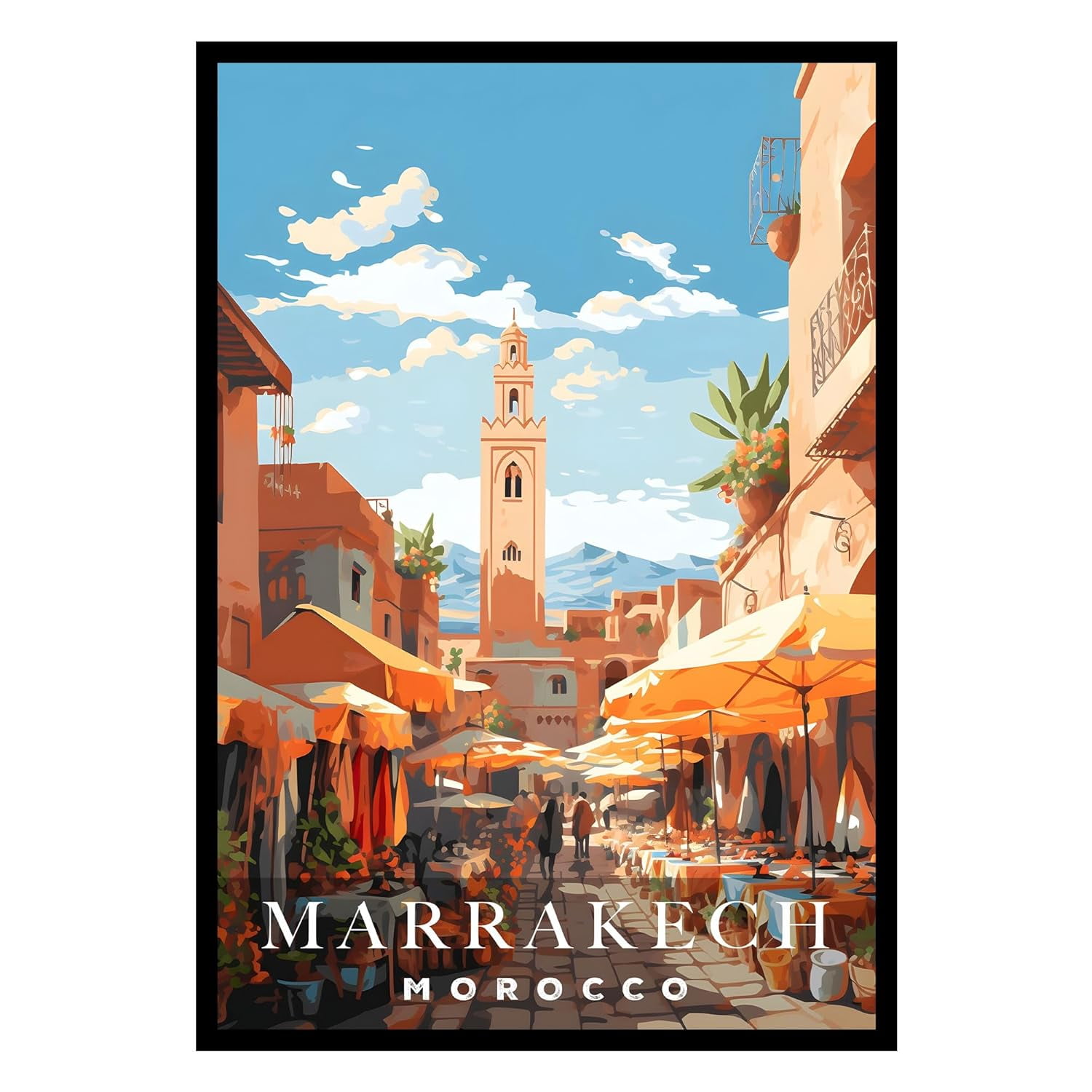 Eastern Print Marrakech Poster, Morocco Poster, Marrakech Wall Art ...