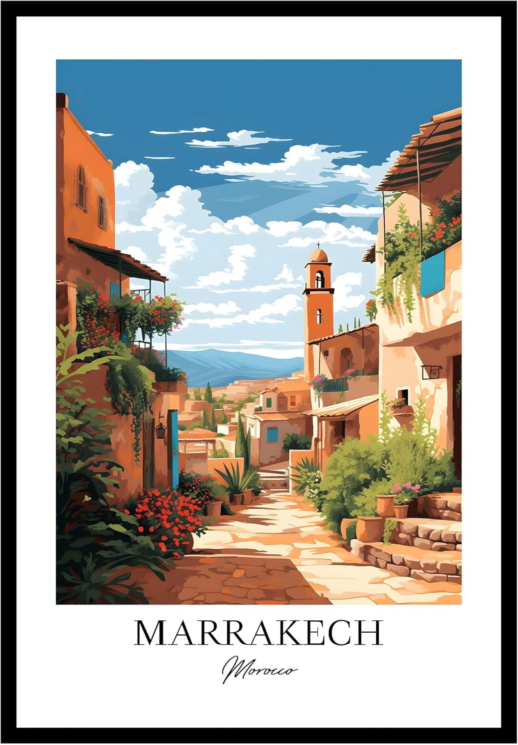 Eastern Print Marrakech Poster, Morocco Poster, Marrakech Wall Art ...