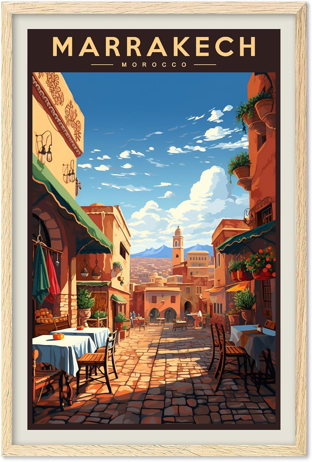Eastern Print Marrakech Poster, Morocco Poster, Morocco Wall Art ...
