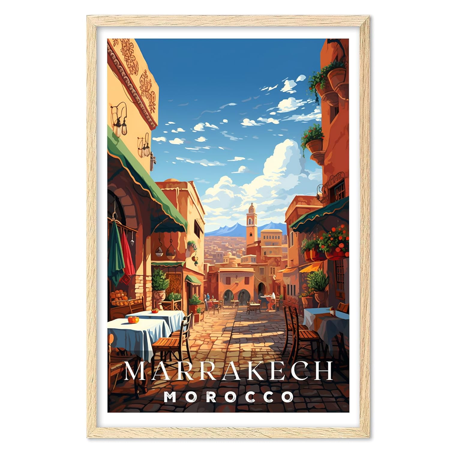 Eastern Print Marrakech Poster, Morocco Poster, Morocco Wall Art ...