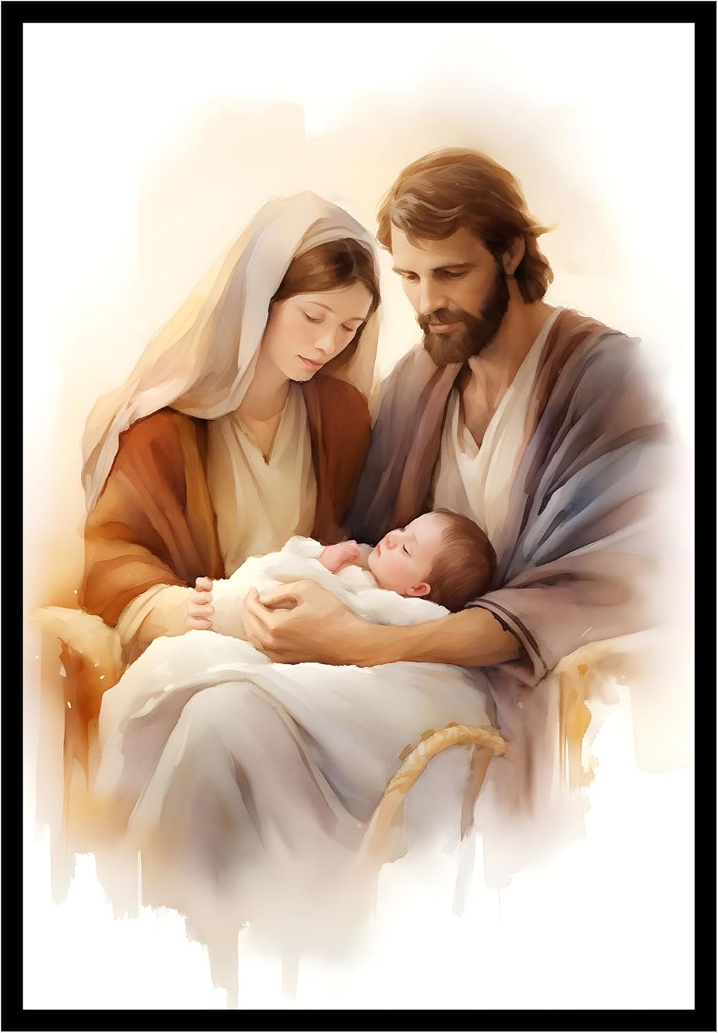 Eastern Print Mary Joseph And Baby Jesus, Nativity Scene Birth Of Jesus ...