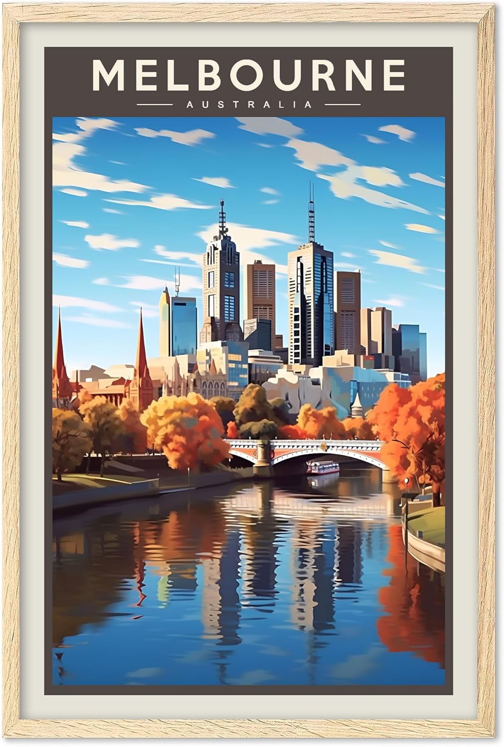 Eastern Print Melbourne Poster, Australia Poster, Australia Wall Art ...