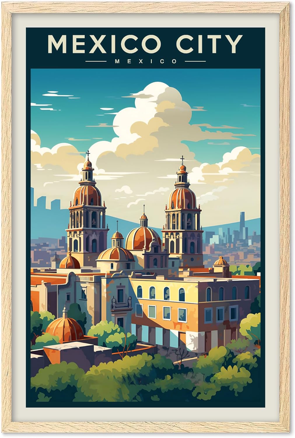 Eastern Print Mexico City Poster, Mexico Poster, Mexico Wall Art ...