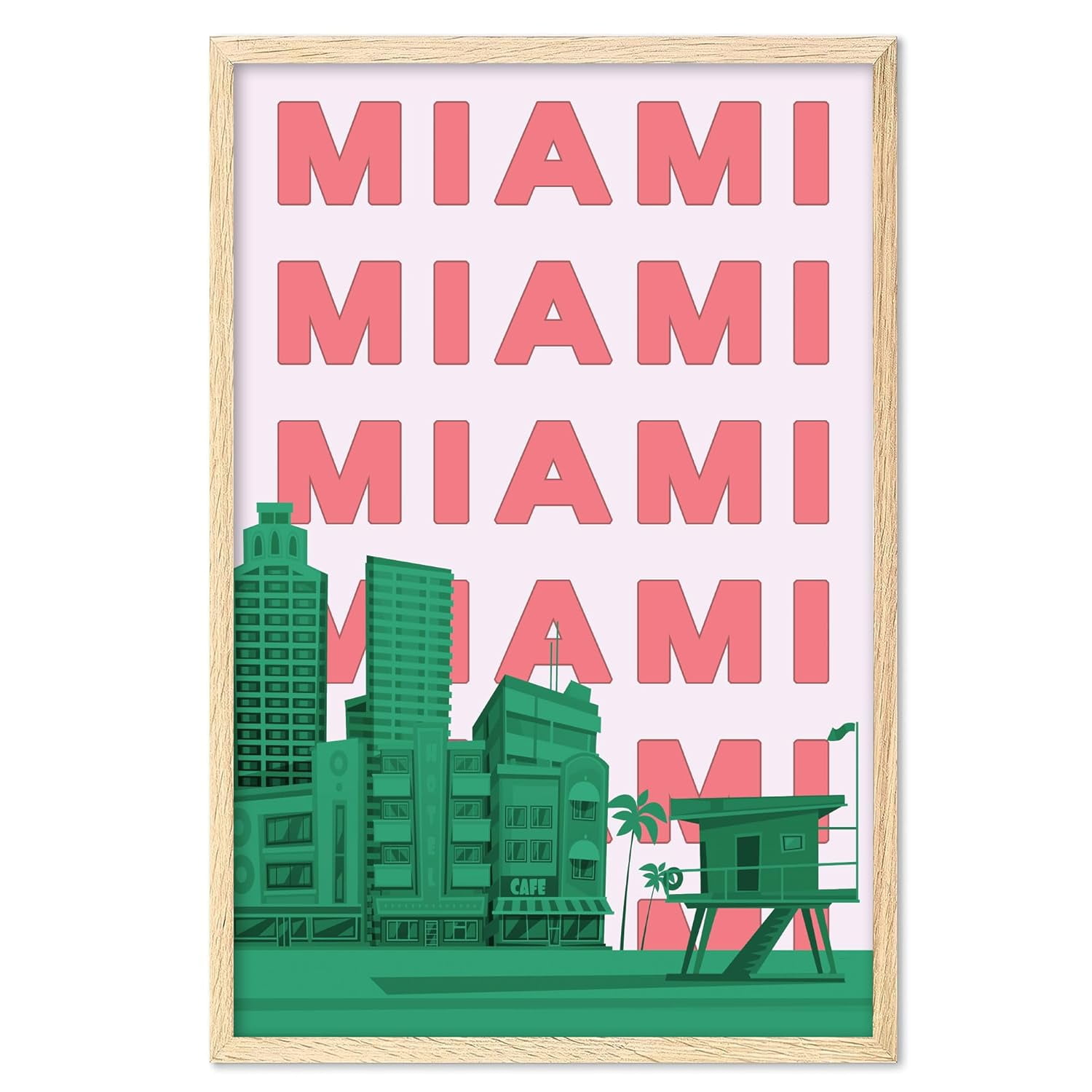 Eastern Print Miami Wall Art, Miami Art Print, Florida Art Print, Miami ...