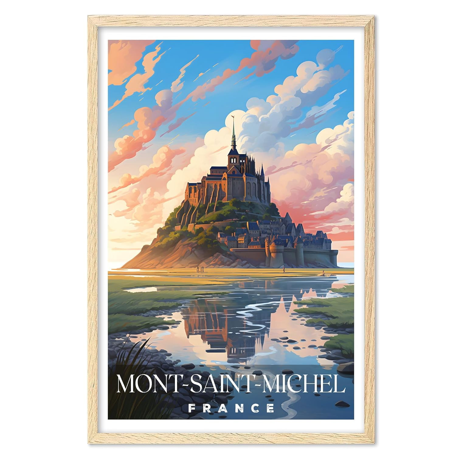 Eastern Print Mont-saint-michel Poster, France Poster, France Wall Art ...