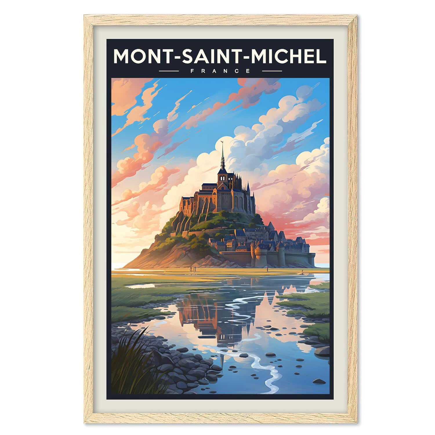 Eastern Print Mont-saint-michel Poster, France Poster, France Wall Art ...