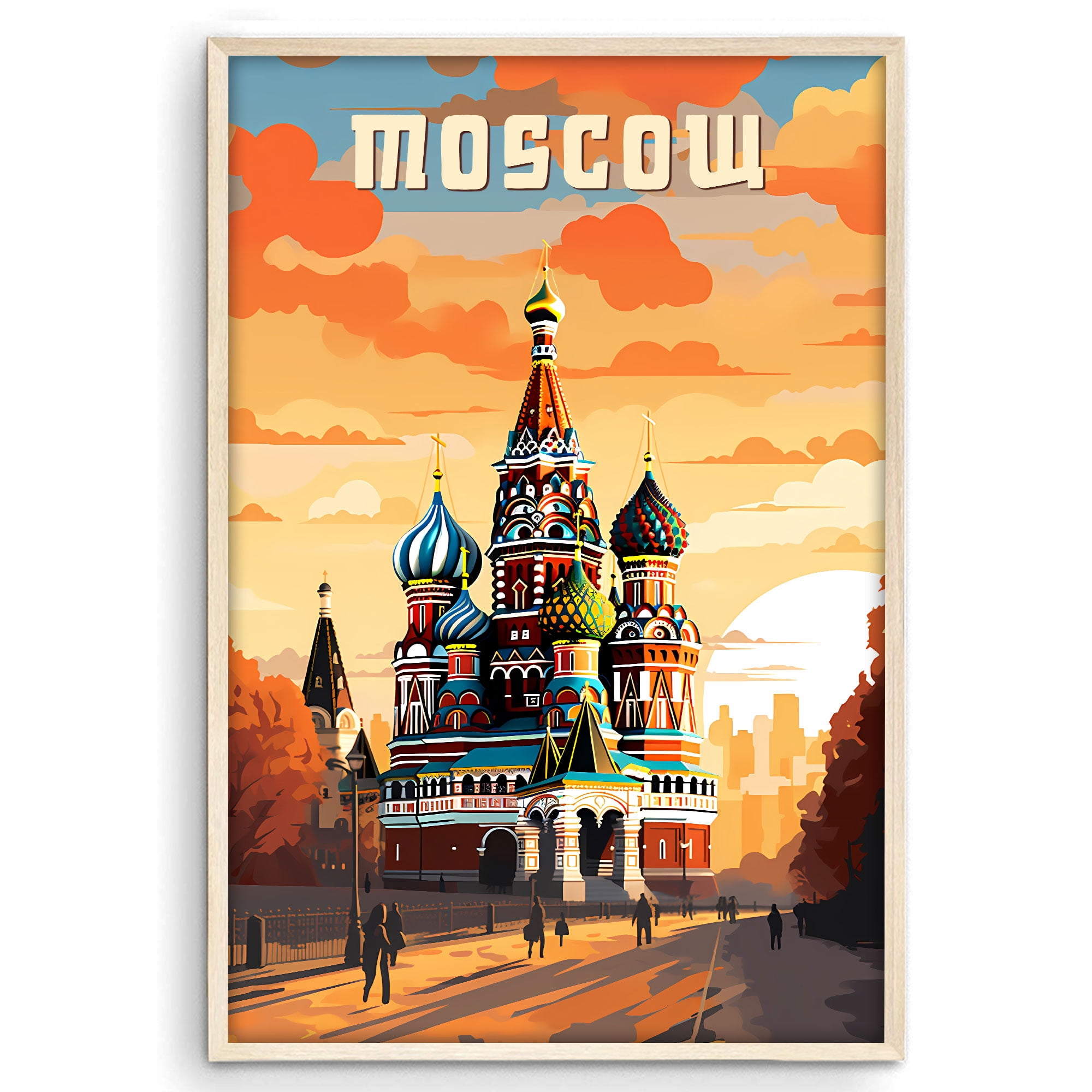 Eastern Print Moscow Poster, Travel Poster, City Prints Wall Decor ...