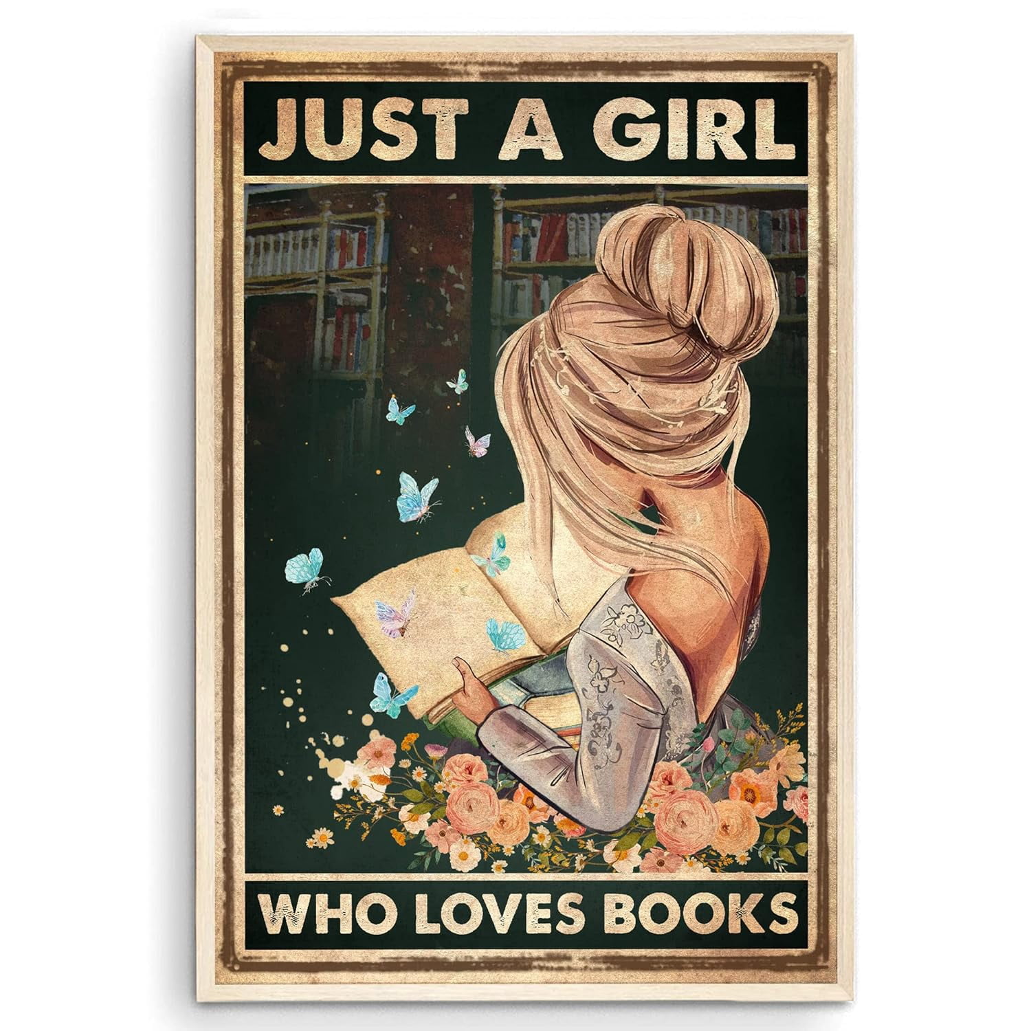 Eastern Print Motivational Posters Wall Decor - Just A Girl Who Loves ...