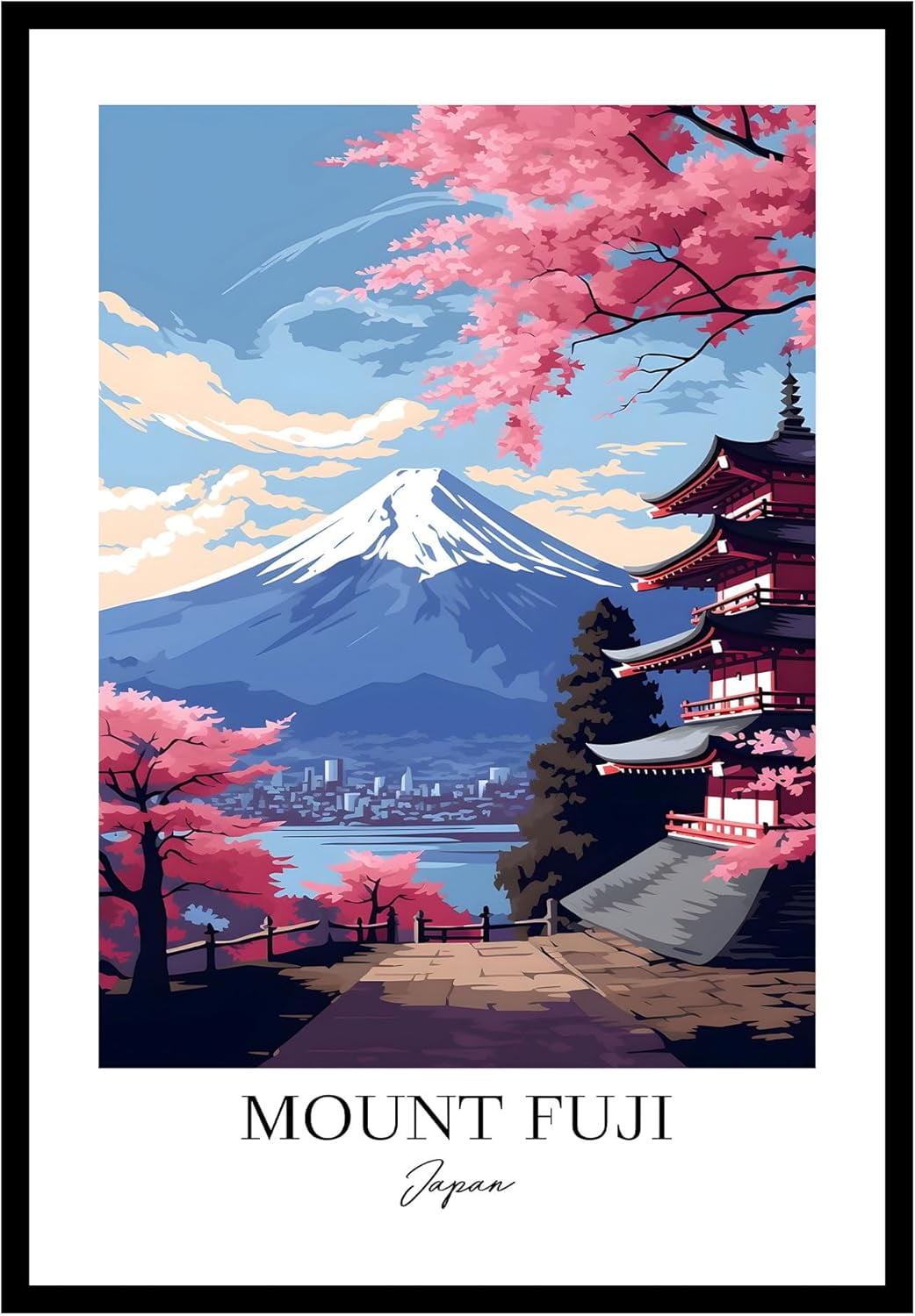 Eastern Print Mount Fuji Poster, Japan Poster, Mount Fuji Wall Art, Vintage Travel Posters ...