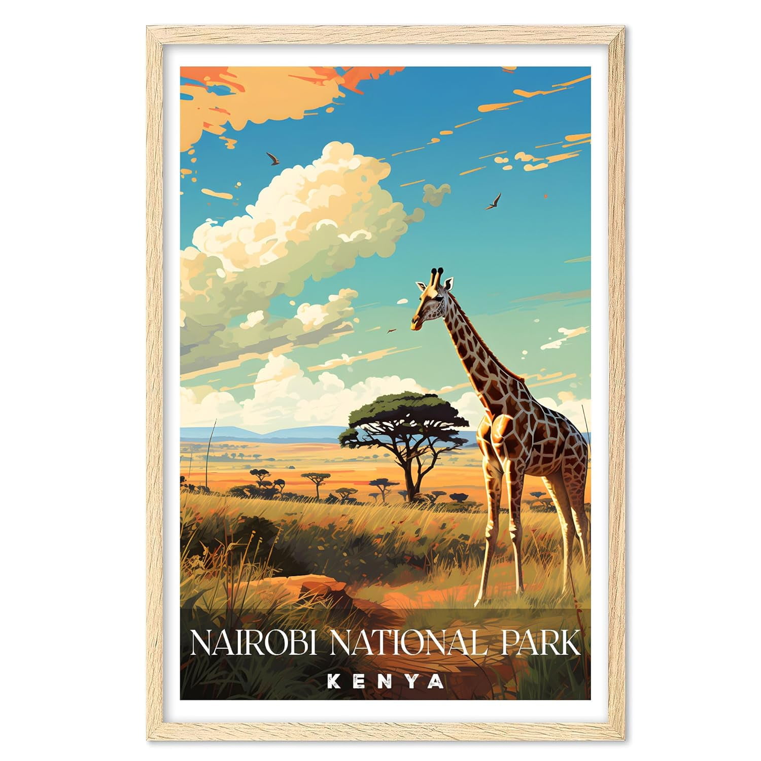 Eastern Print Nairobi National Park Poster, Kenya Poster, Kenya Wall ...