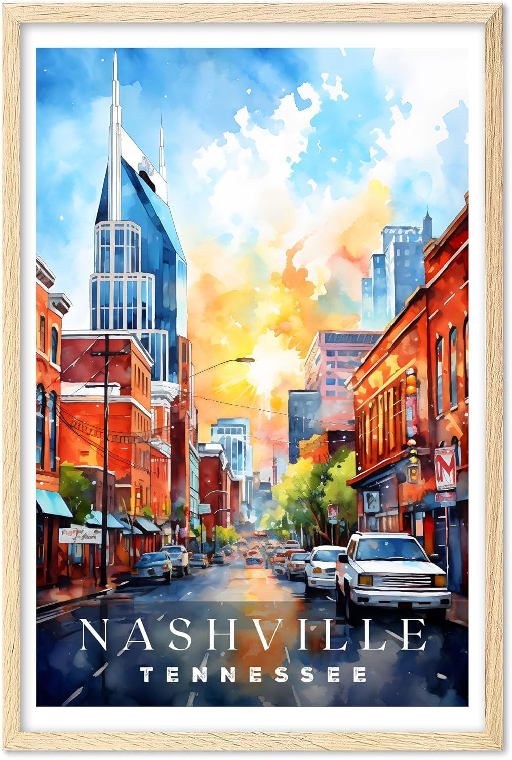 Eastern Print Nashville Poster, Tennessee Poster, Nashville Wall Art ...
