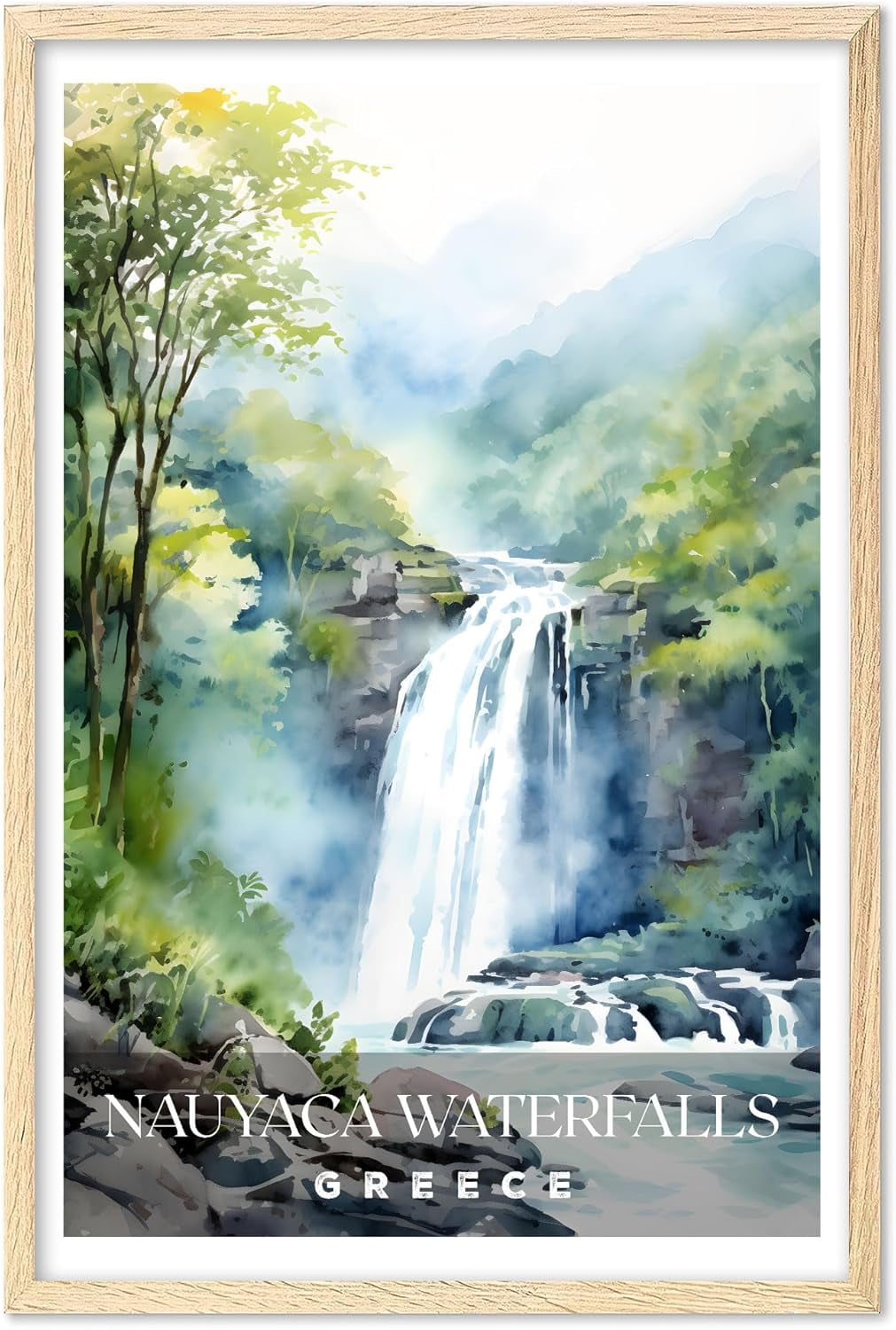 Eastern Print Nauyaca Waterfalls Poster, Costa Rica Poster, Nauyaca ...