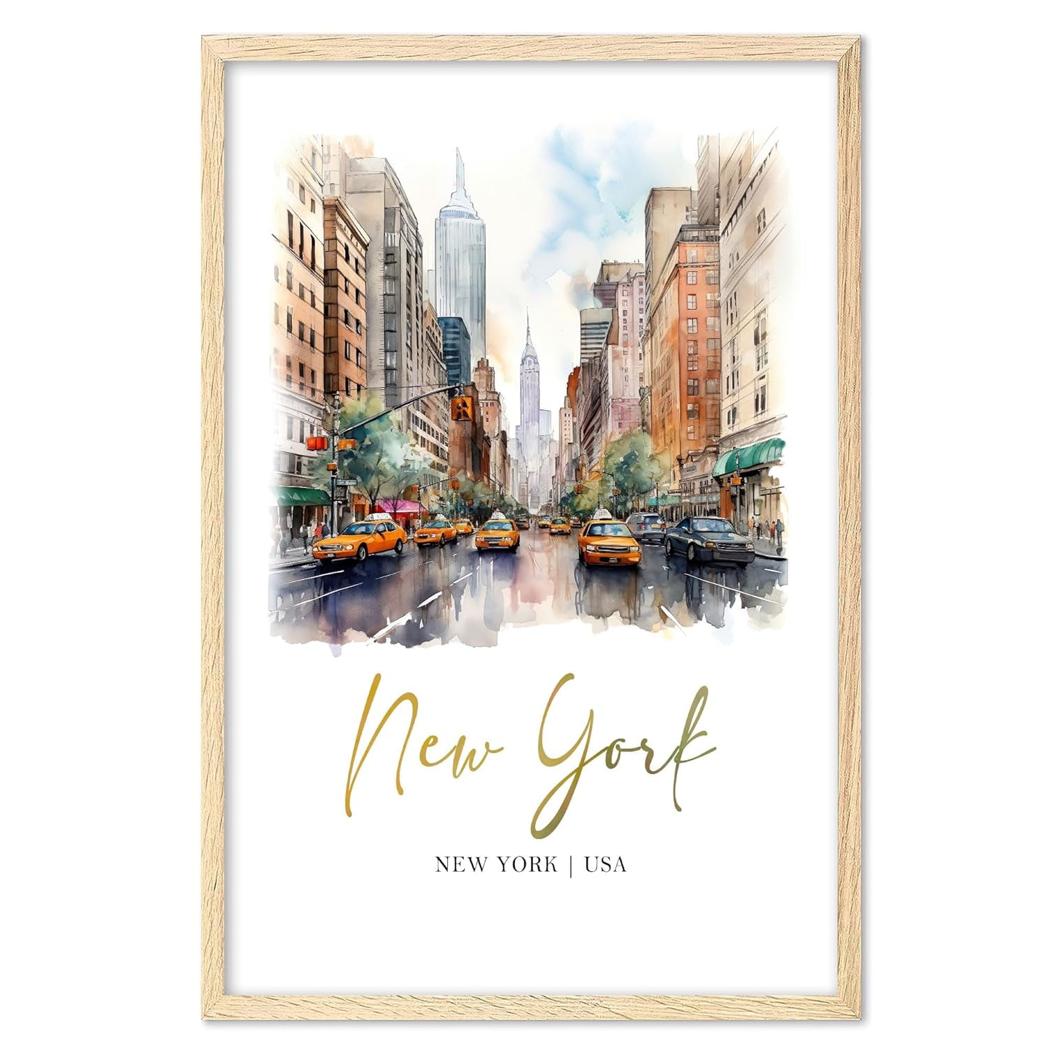 Eastern Print New York Poster Art Print, States Landscape Wall Art ...