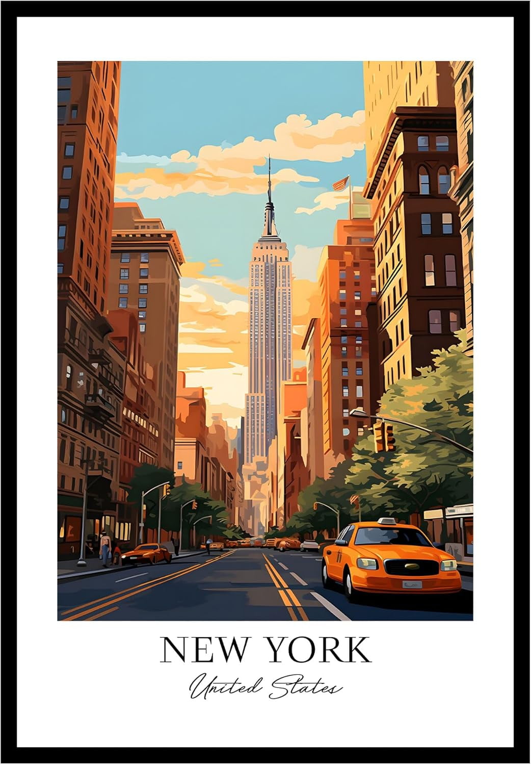 Eastern Print New York Poster, United States Poster, New York Wall Art ...