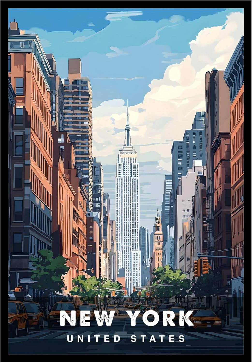 Eastern Print New York Poster, United States Poster, New York Wall Art ...