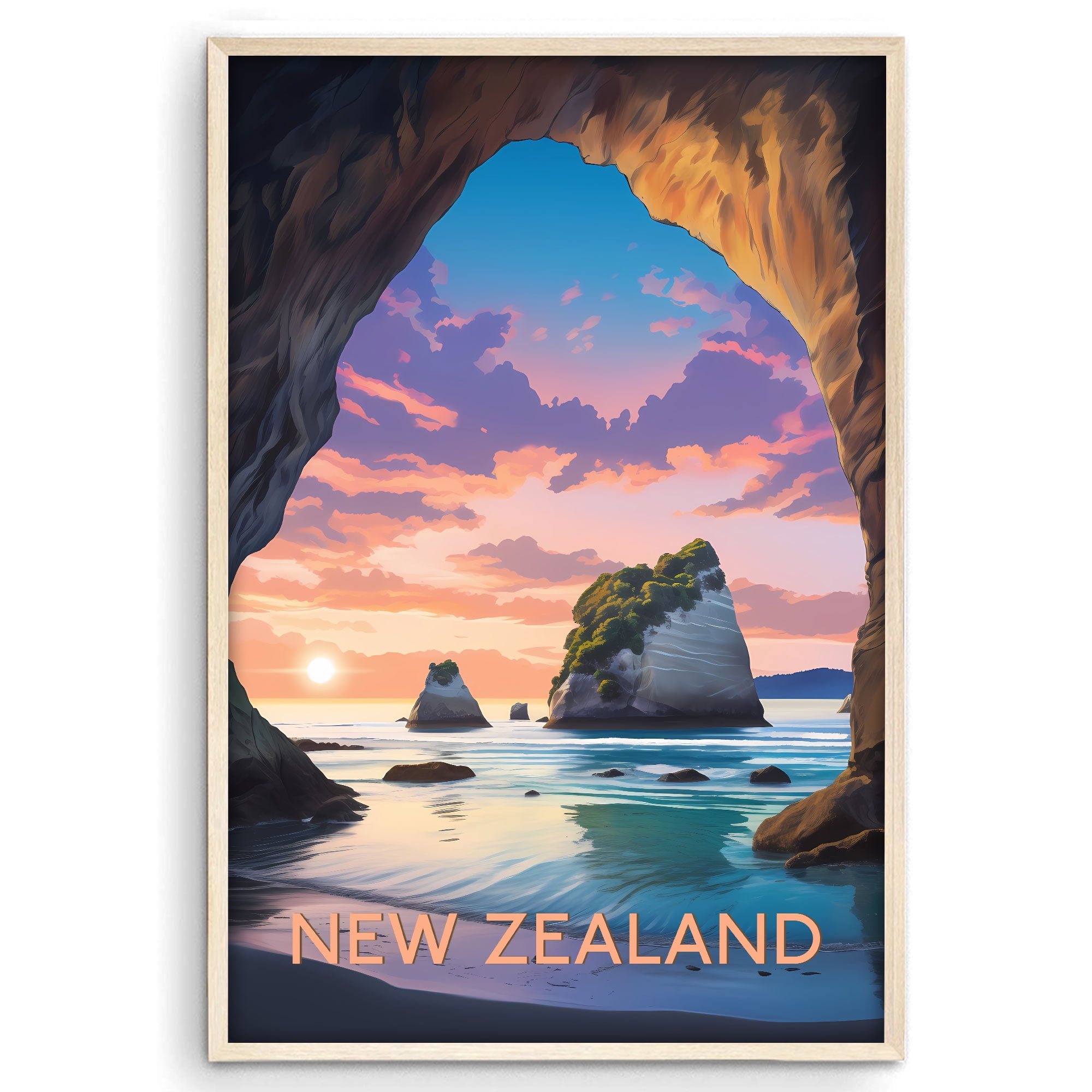 Eastern Print New Zealand Poster, Travel Poster, City Prints Wall Decor ...