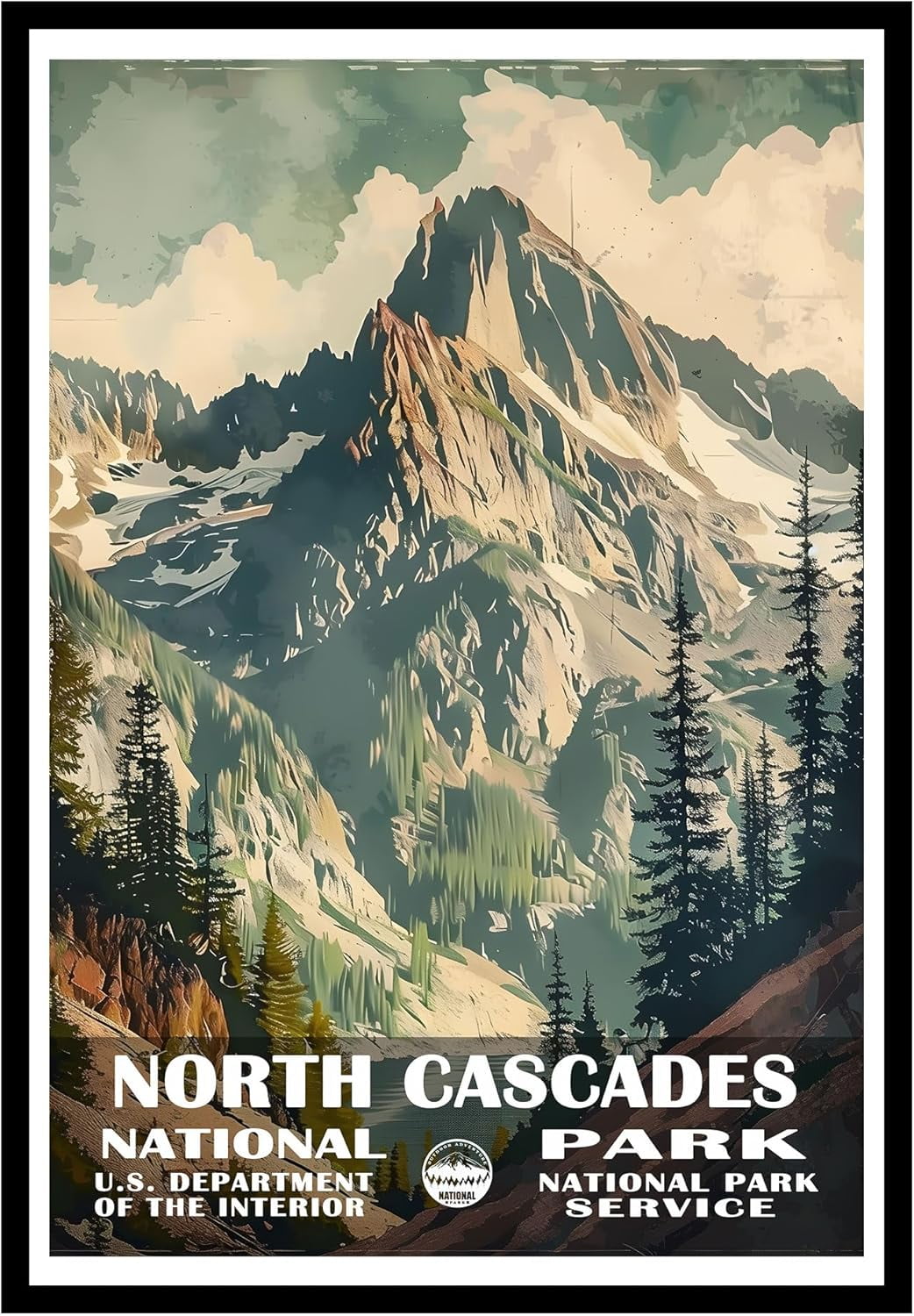 Eastern Print North Cascades National Park Wall Art, National Parks ...