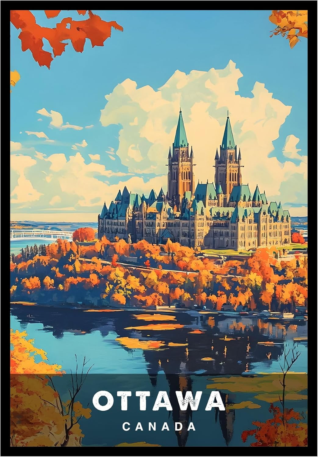 Eastern Print Ottawa Poster, Canada Poster, Ottawa Wall Art, Vintage ...