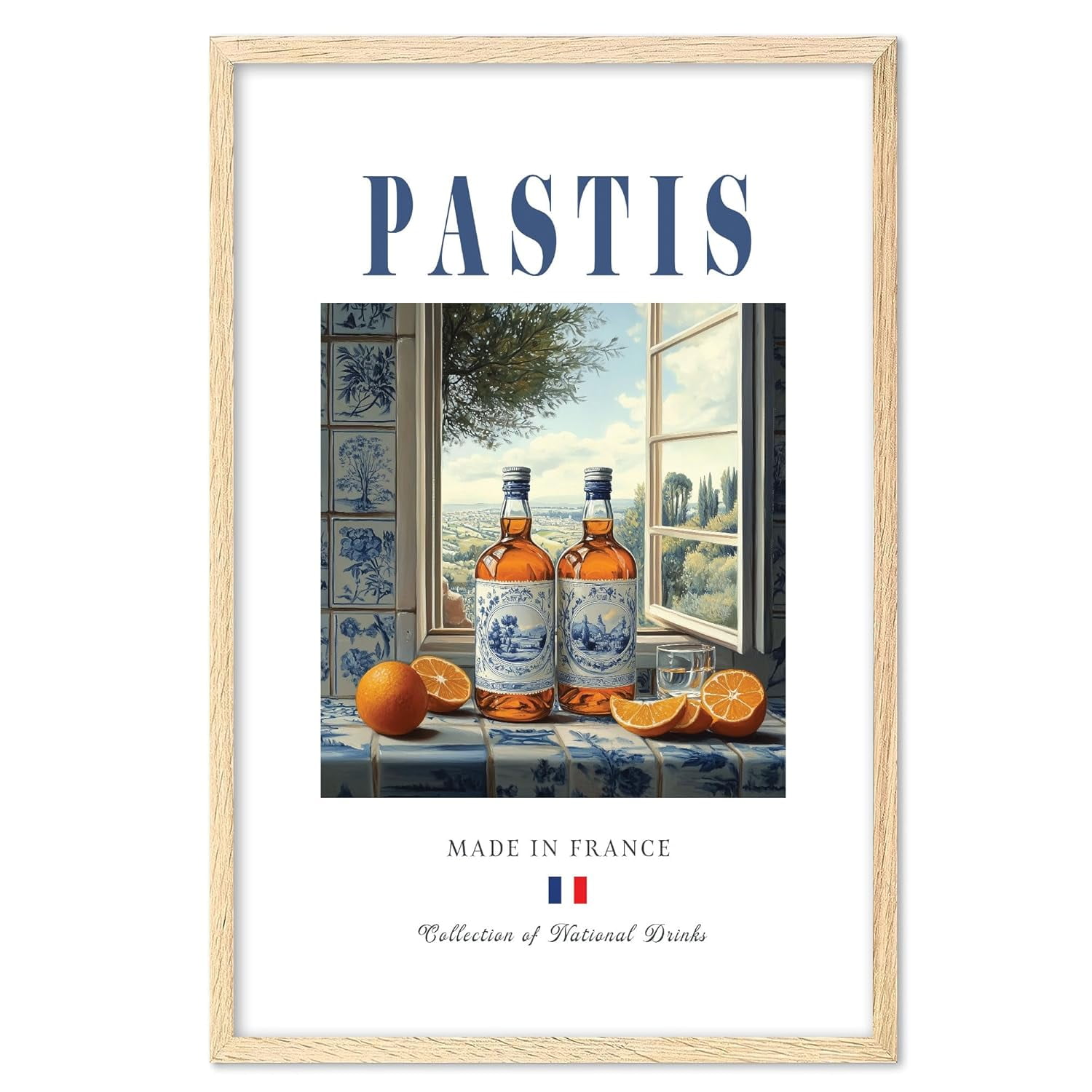 Eastern Print Pastis In Tile Art Print, Drink Posters, France Wall Art ...