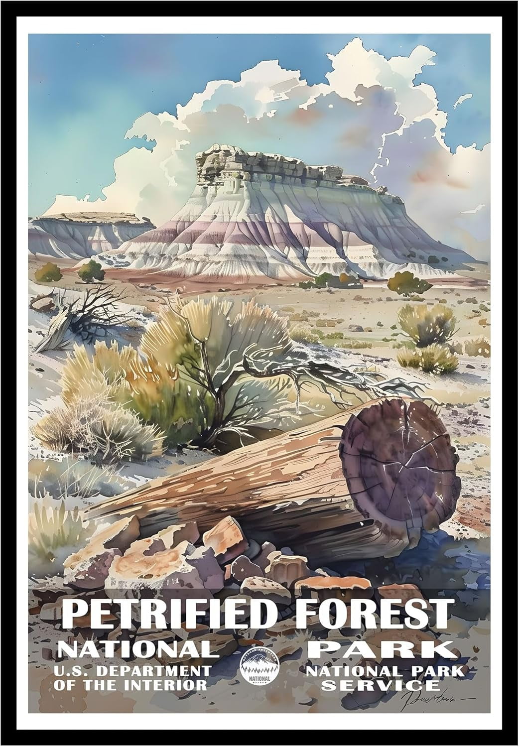 Eastern Print Petrified Forest National Park Poster, National Park Wall ...