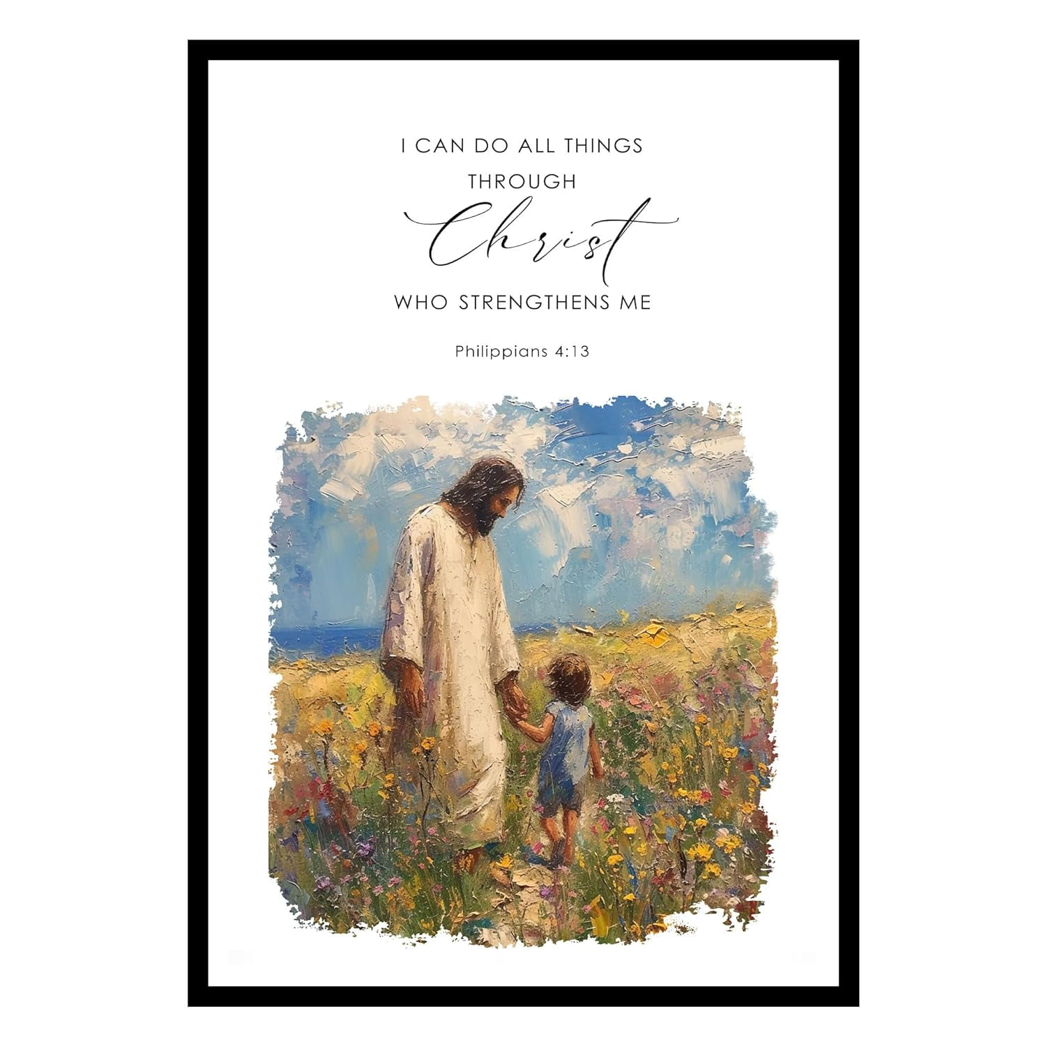 Eastern Print Philippians 4:13 Wall Art, Christian Wall Art, Jesus ...