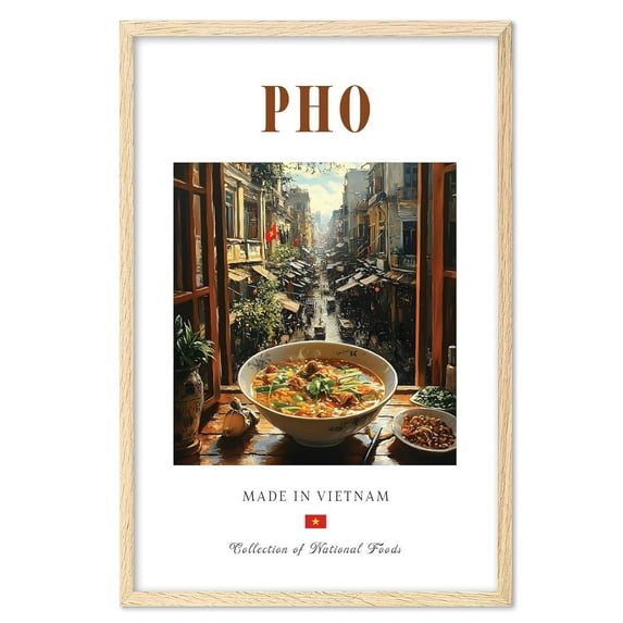 Eastern Print Pho Poster, Food Wall Art, Vietnam Food Print, Modern ...