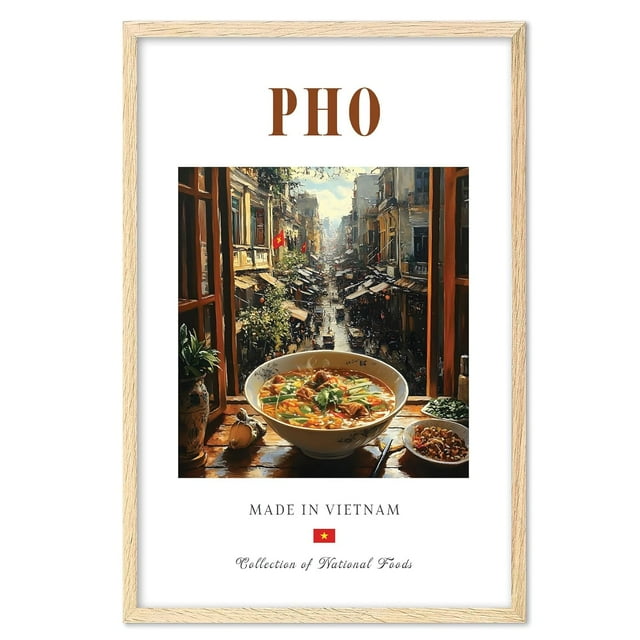Eastern Print Pho Poster, Food Wall Art, Vietnam Food Print, Modern ...