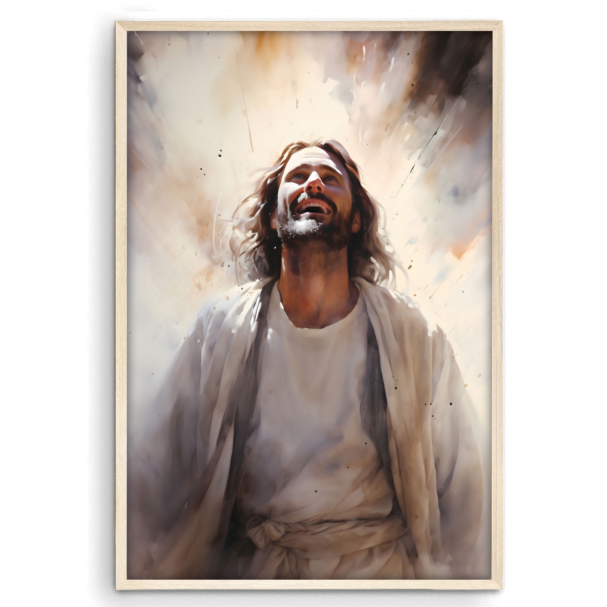 Eastern Print, Picture Of Jesus Laughing Poster, Jesus Portrait, Jesus ...