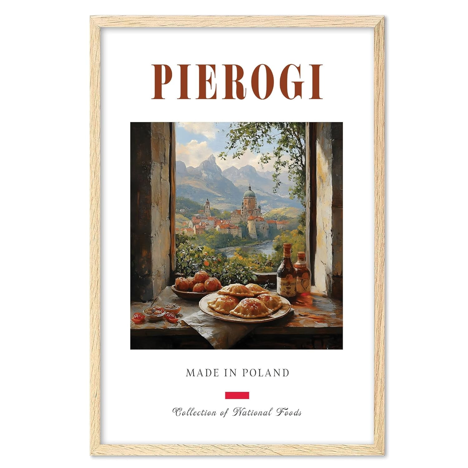 Eastern Print Pierogi Poster, Food Wall Art, Poland Food Print, Modern ...