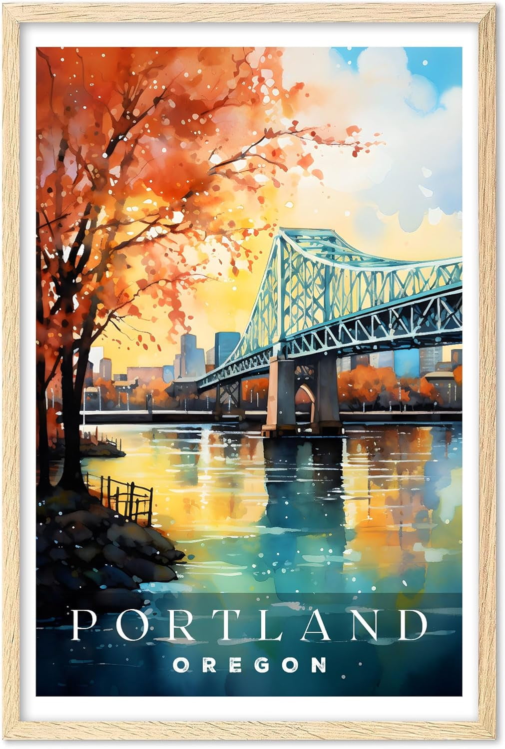 Eastern Print Portland Poster, Oregon Poster, Portland Wall Art ...