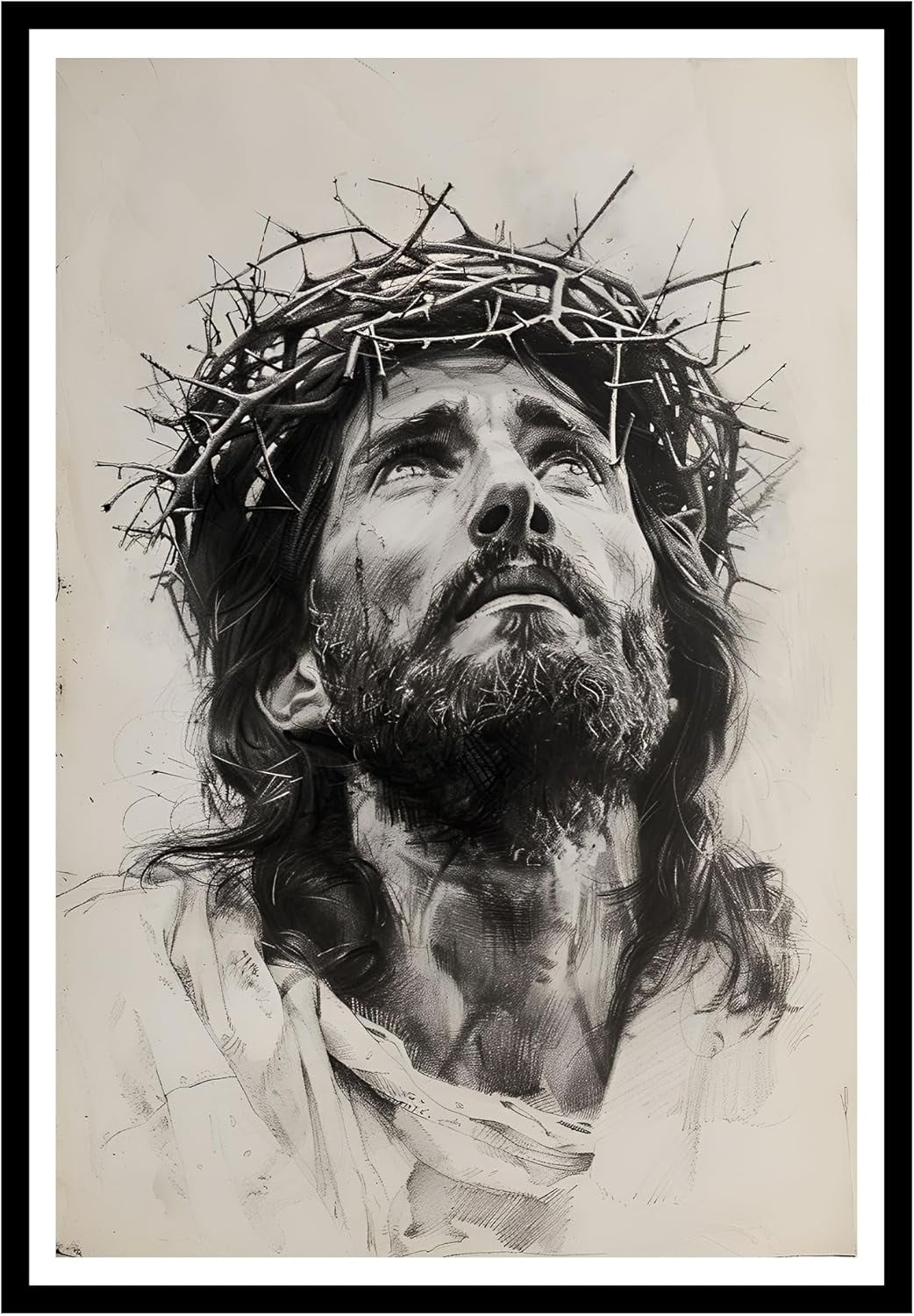 Eastern Print Portrait Of Christ Jesus, Jesus Wall Art, Jesus Poster ...