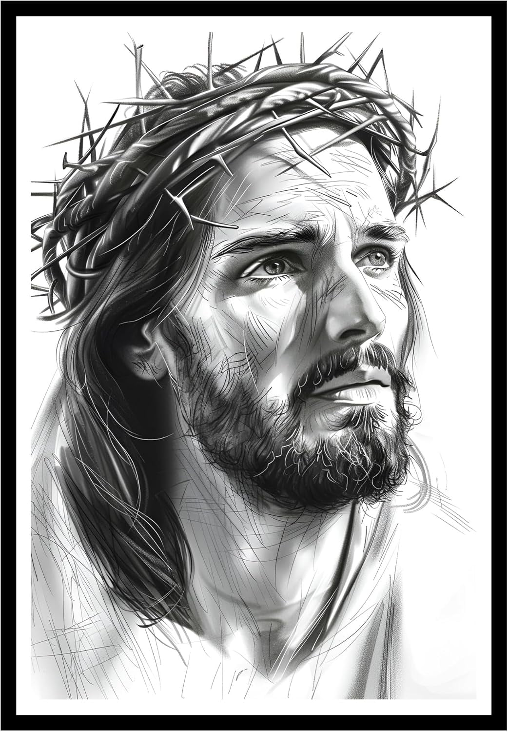 Eastern Print Portrait Of Christ Jesus, Jesus Wall Art, Jesus Poster ...