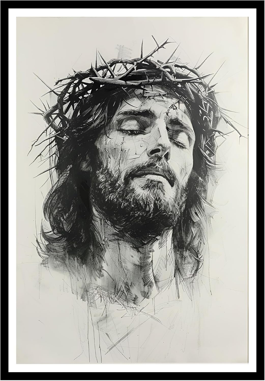 Eastern Print Portrait Of Christ Jesus, Jesus Wall Art, Jesus Poster ...