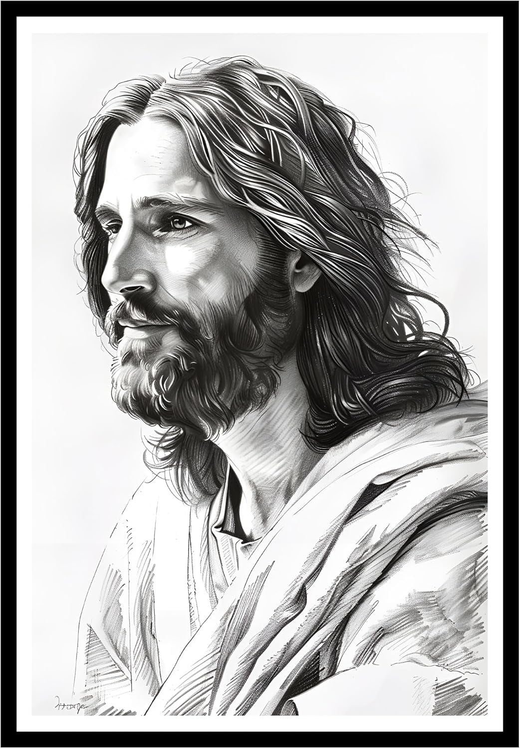 Eastern Print Portrait Of Christ Jesus, Jesus Wall Art, Jesus Poster ...